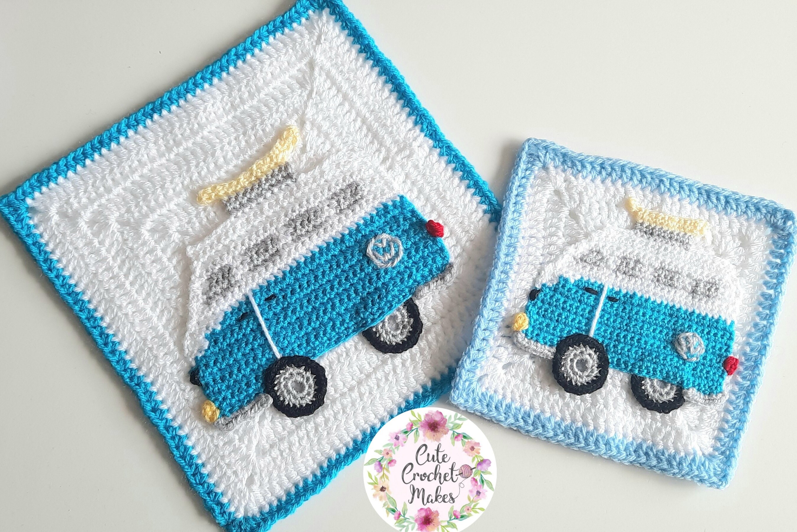 VW Camper Van Crochet Applique Pattern PDF, Instant Dowload, Vehicle ...