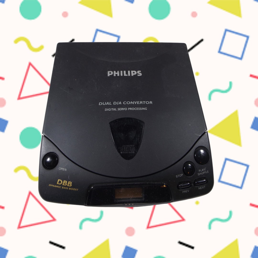 CD Player Portable Phillips Brand Black Cd Player Discman Walkman ...