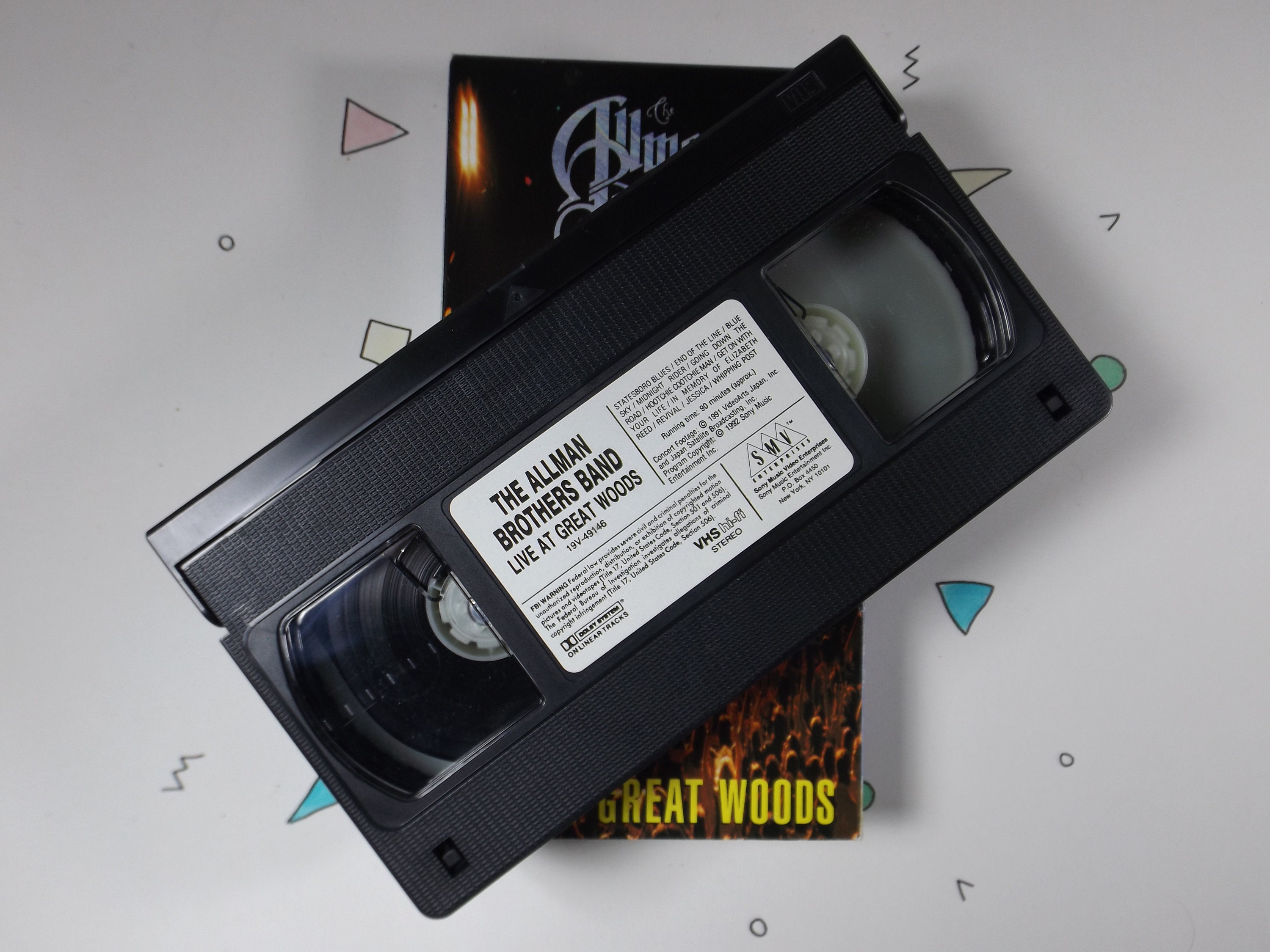 VHS Allman Brothers Band Live at Great Woods 1992 Music VHS Concert ...