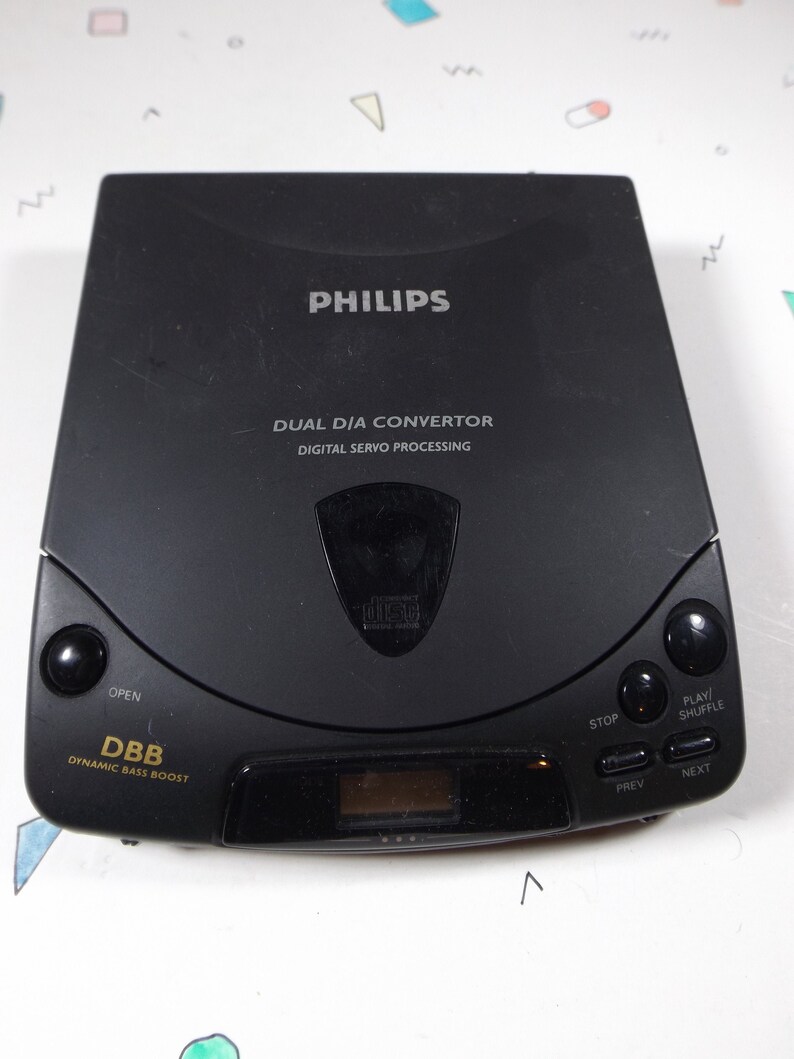 CD Player Portable Phillips Brand Black Cd Player Discman Walkman ...