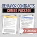 Child & Teen Behavior Contracts Package | Parent-child Contract ...