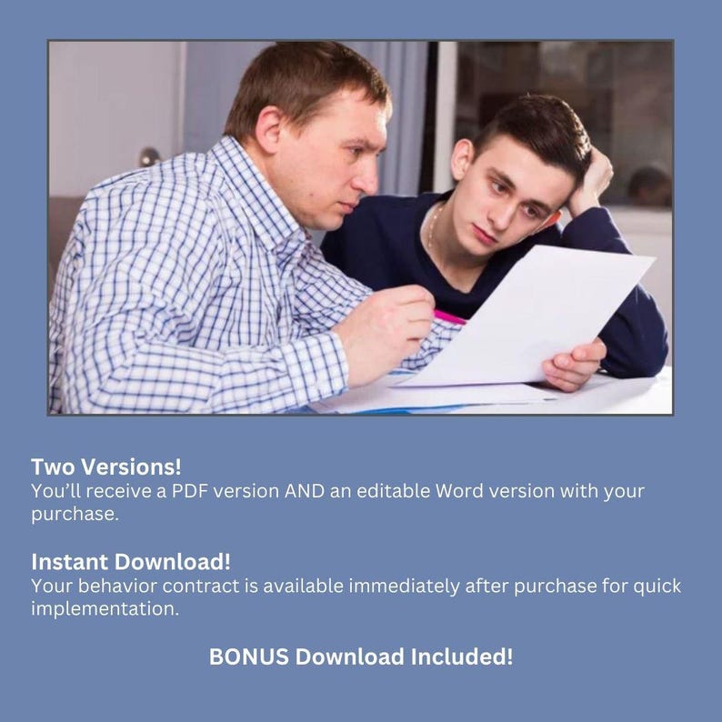 Teen Behavior Contract: Editable Household Expectations (PDF & Word) - Etsy