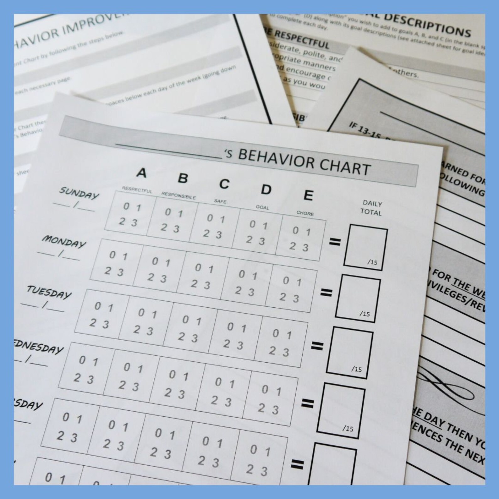 Printable Behavior Management Tools: Contracts, Chart & Behavior Bucks ...