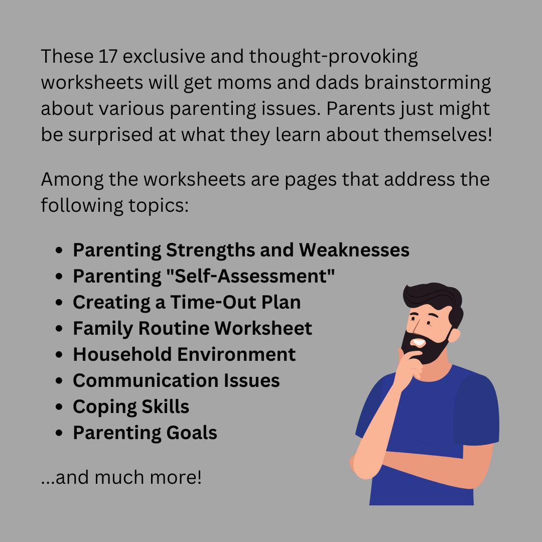 Parenting Worksheets for Parents - Parental Improvement Pages - Etsy