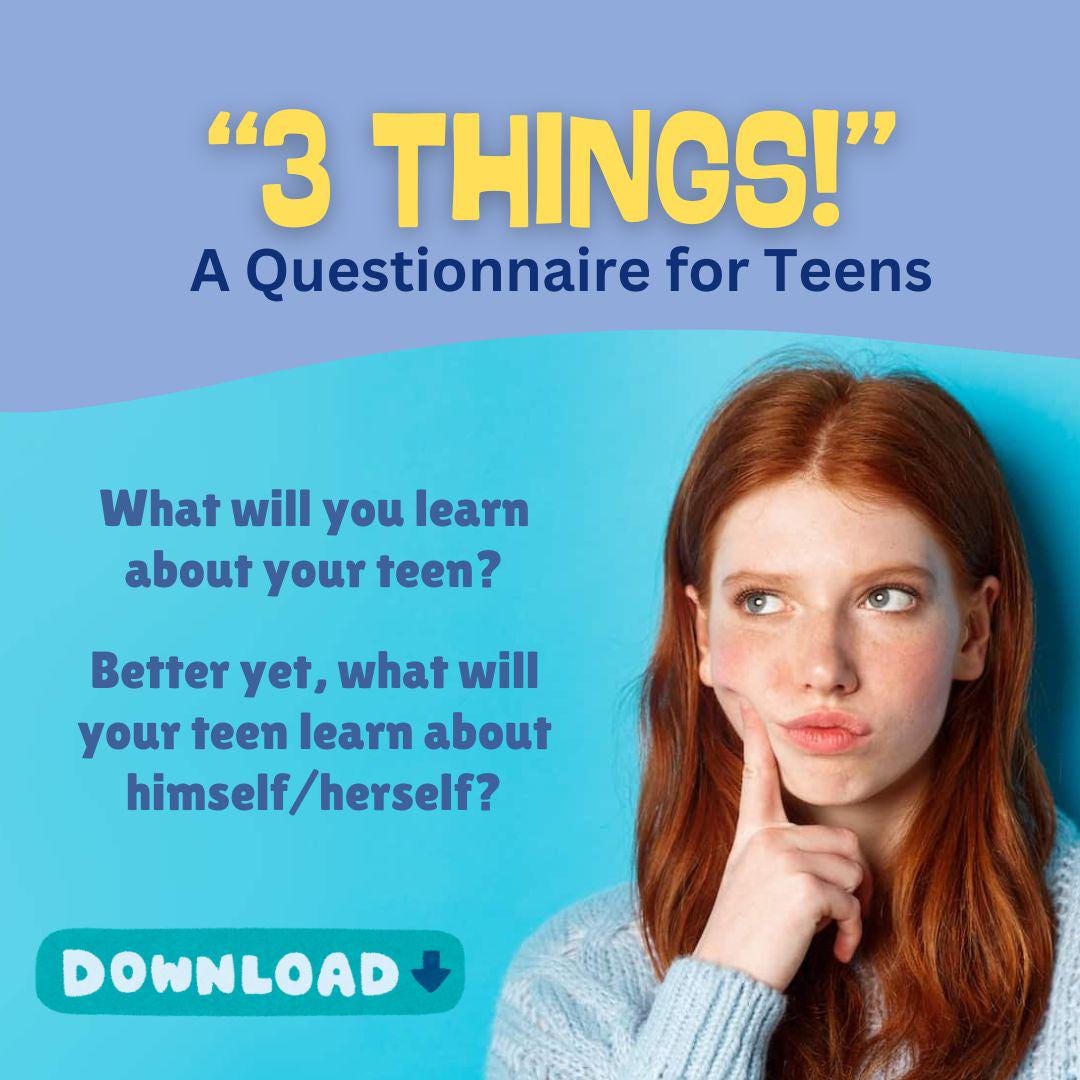 Teen Questionnaire - Worksheet - Booklet - Journal for Teens - Etsy