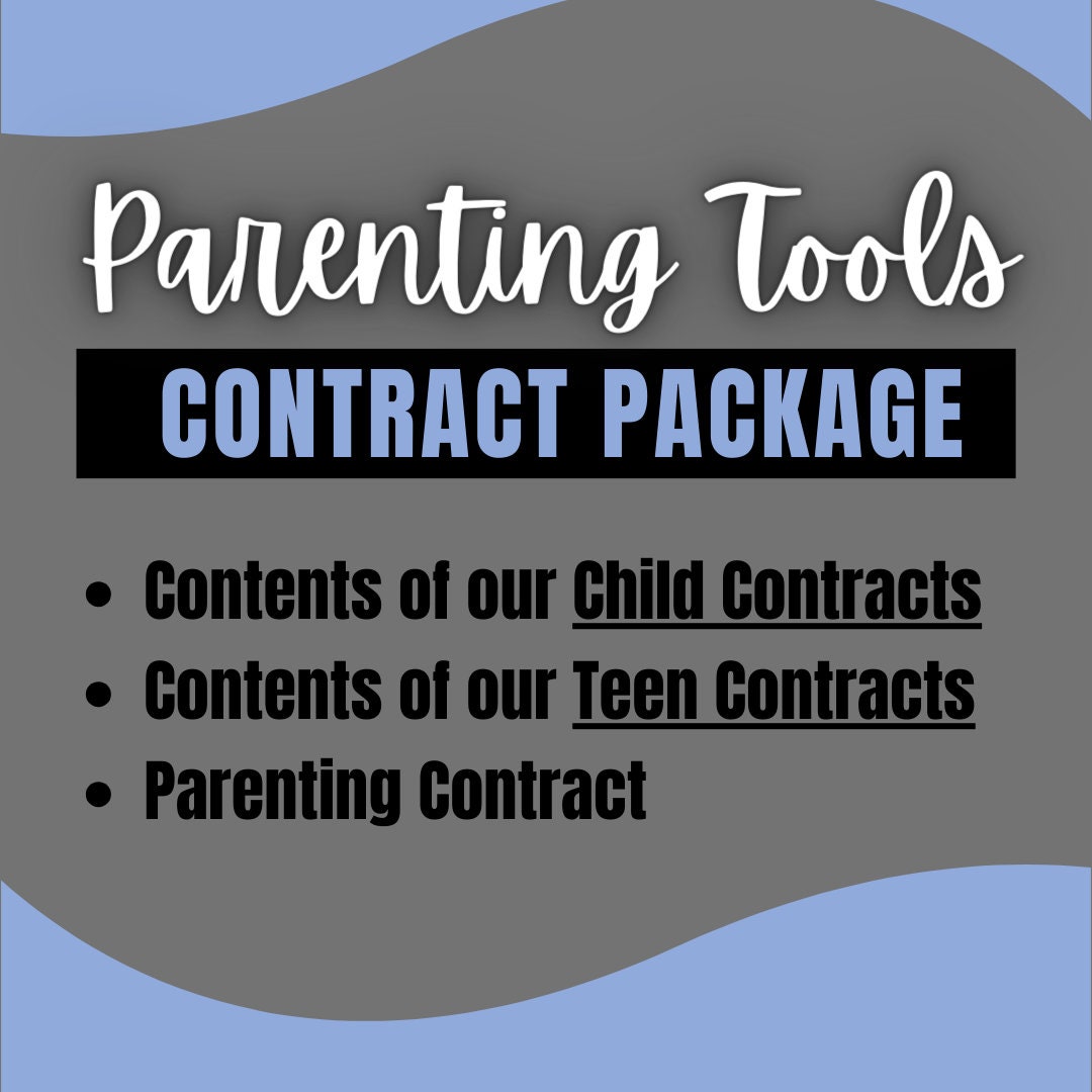 Child & Teen Behavior Contracts Package - Parenting Contract - Etsy