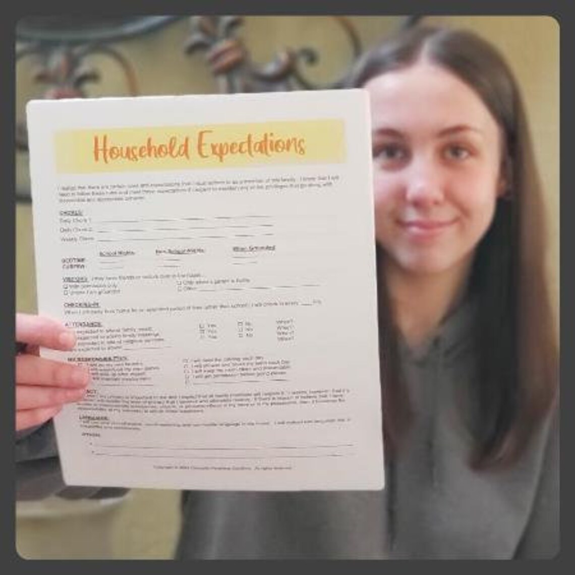 Teen Behavior Contracts: Household Expectations, Character, Substance ...