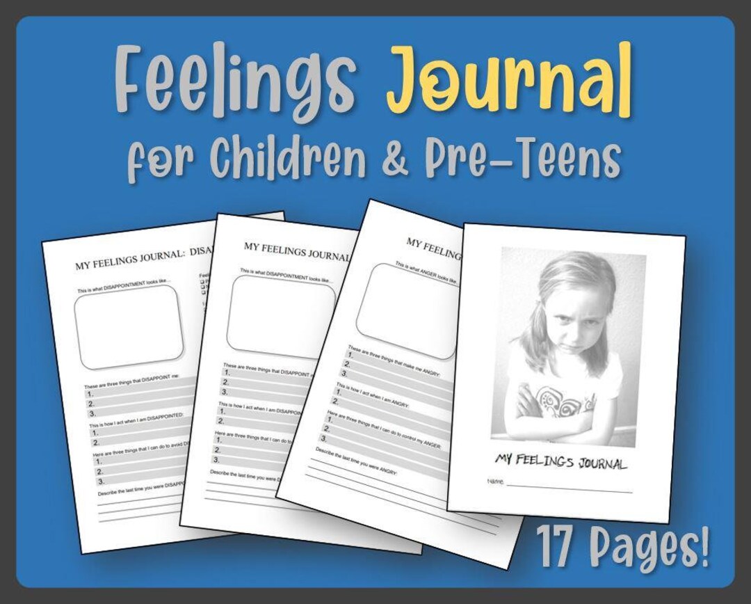 Feelings Journal for Child and Teen - Etsy