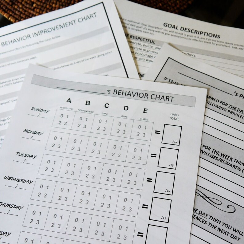 57 Printable Parenting Tools | Teen Behavior Contracts and Charts ...