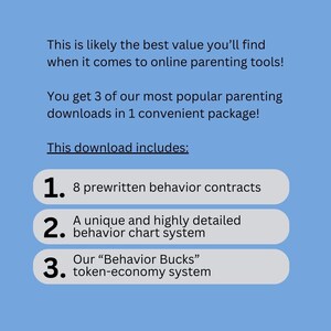Printable Behavior Management Tools: Contracts, Chart & Behavior Bucks ...