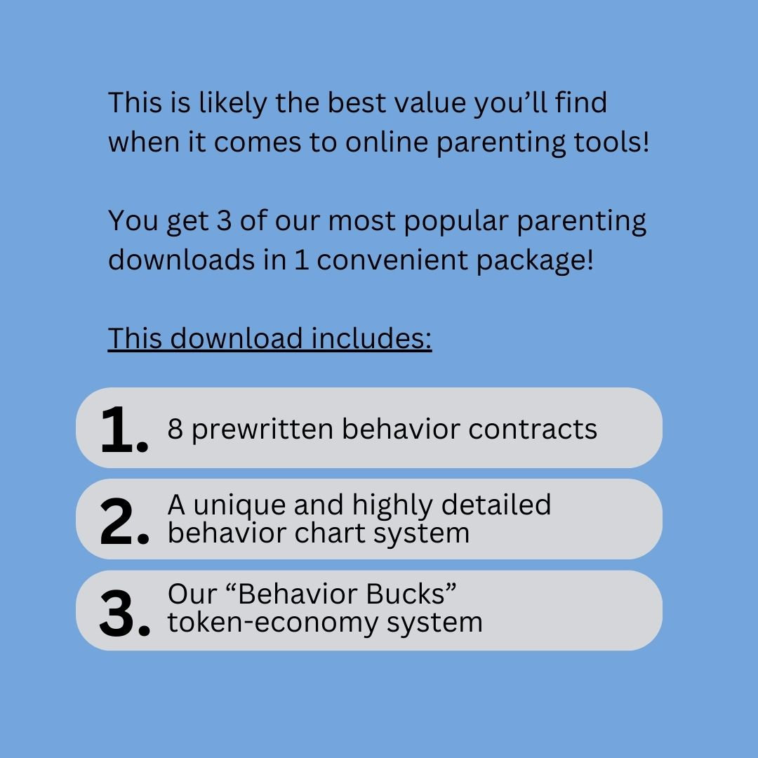Printable Behavior Management Tools: Contracts, Chart & Behavior Bucks ...