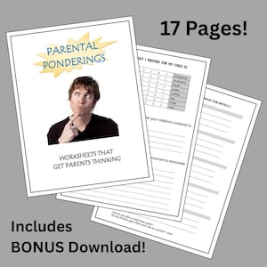 Parenting Worksheets for Parents - Parental Improvement Pages - Etsy
