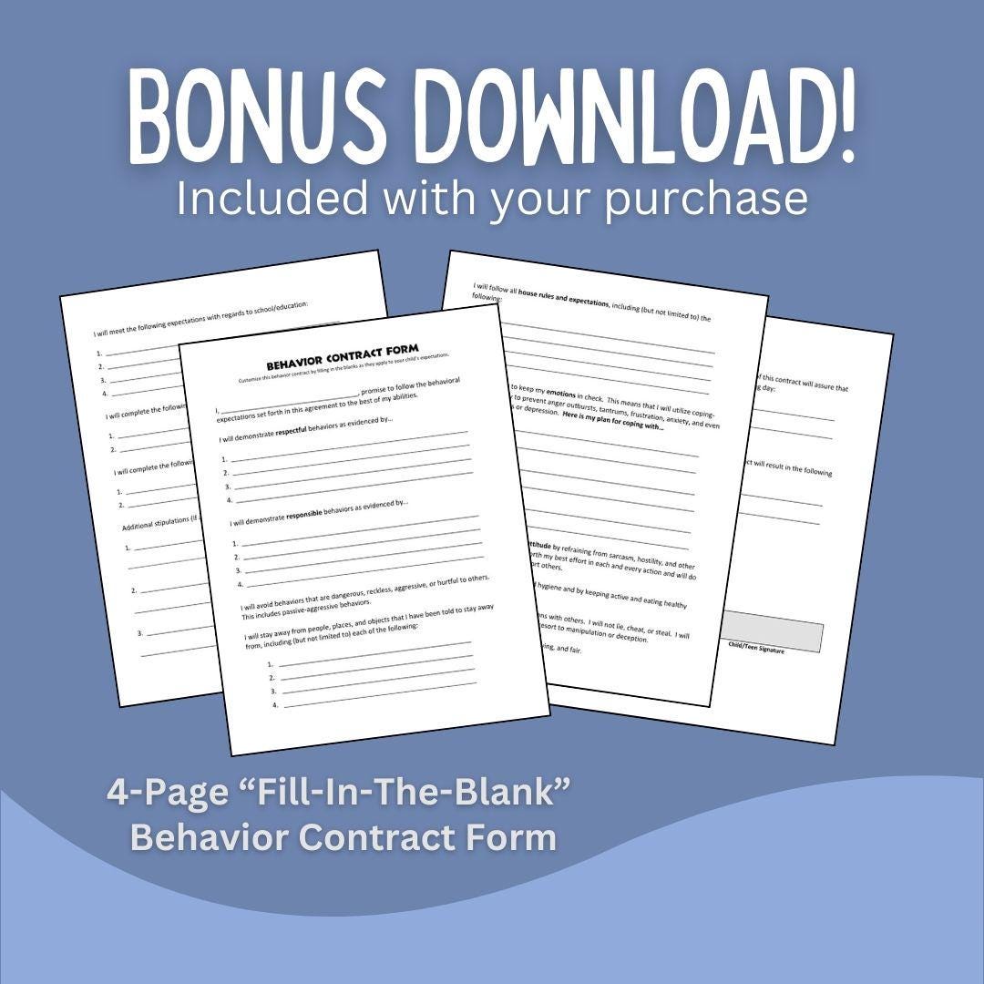 16 Printable Parenting Tools: Charts, Worksheets, and Behavior ...