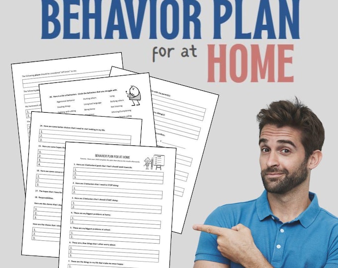 Behavior Plan for Child or Teen | Printable Worksheets for Teens ...