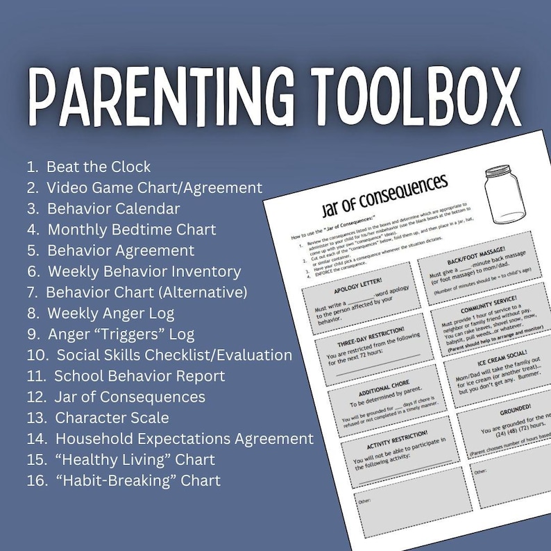 16 Printable Parenting Tools: Charts, Worksheets, and Behavior ...