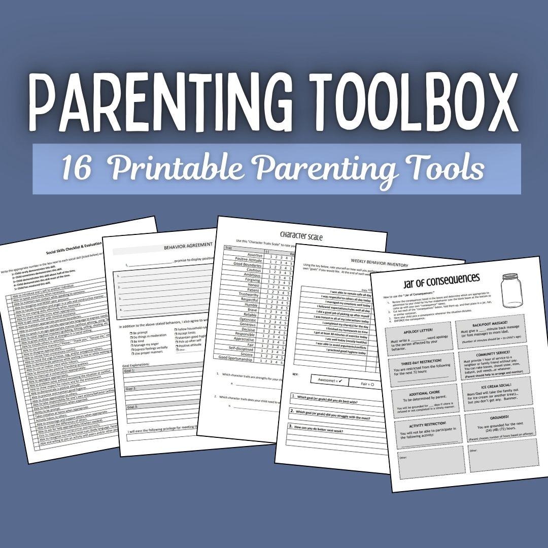 16 Printable Parenting Tools: Charts, Worksheets, and Behavior ...