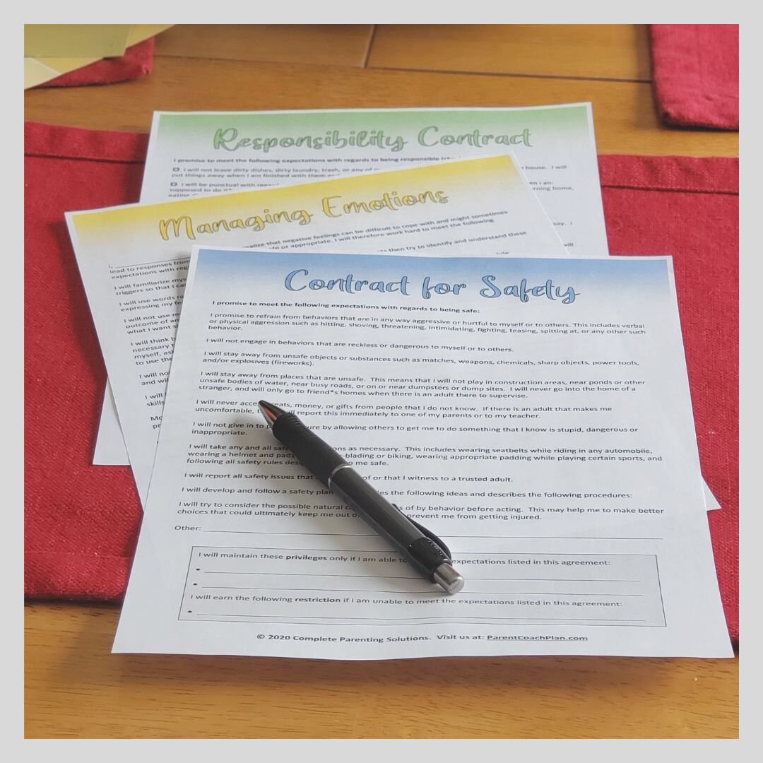 Printable Behavior Management Tools: Contracts, Chart & Behavior Bucks ...