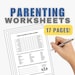 Parenting Worksheets for Parents - Parental Improvement Pages - Etsy