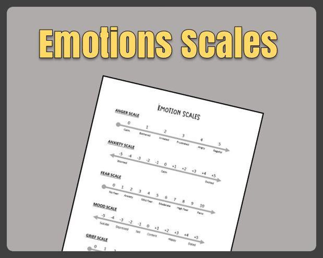 Emotions Scales for Child or Teen - Etsy