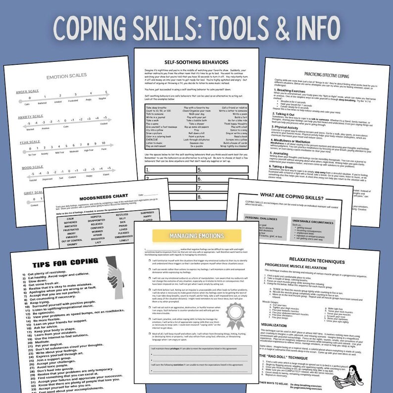 Coping Skills Guide for Teens | Teen & Tween Coping Skills Guidebook ...