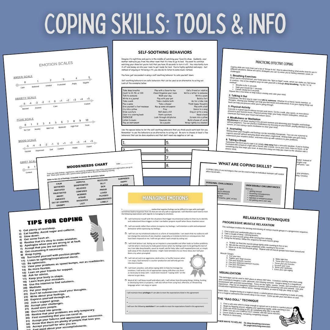 Coping Skills Guide for Teens | Teen & Tween Coping Skills Guidebook ...