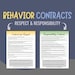 Behavior Contract for Child or Teen | Responsibility & Respect ...