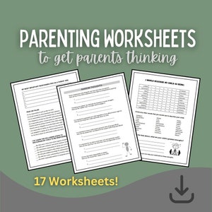Parenting Worksheets for Parents Parental Improvement Pages - Etsy