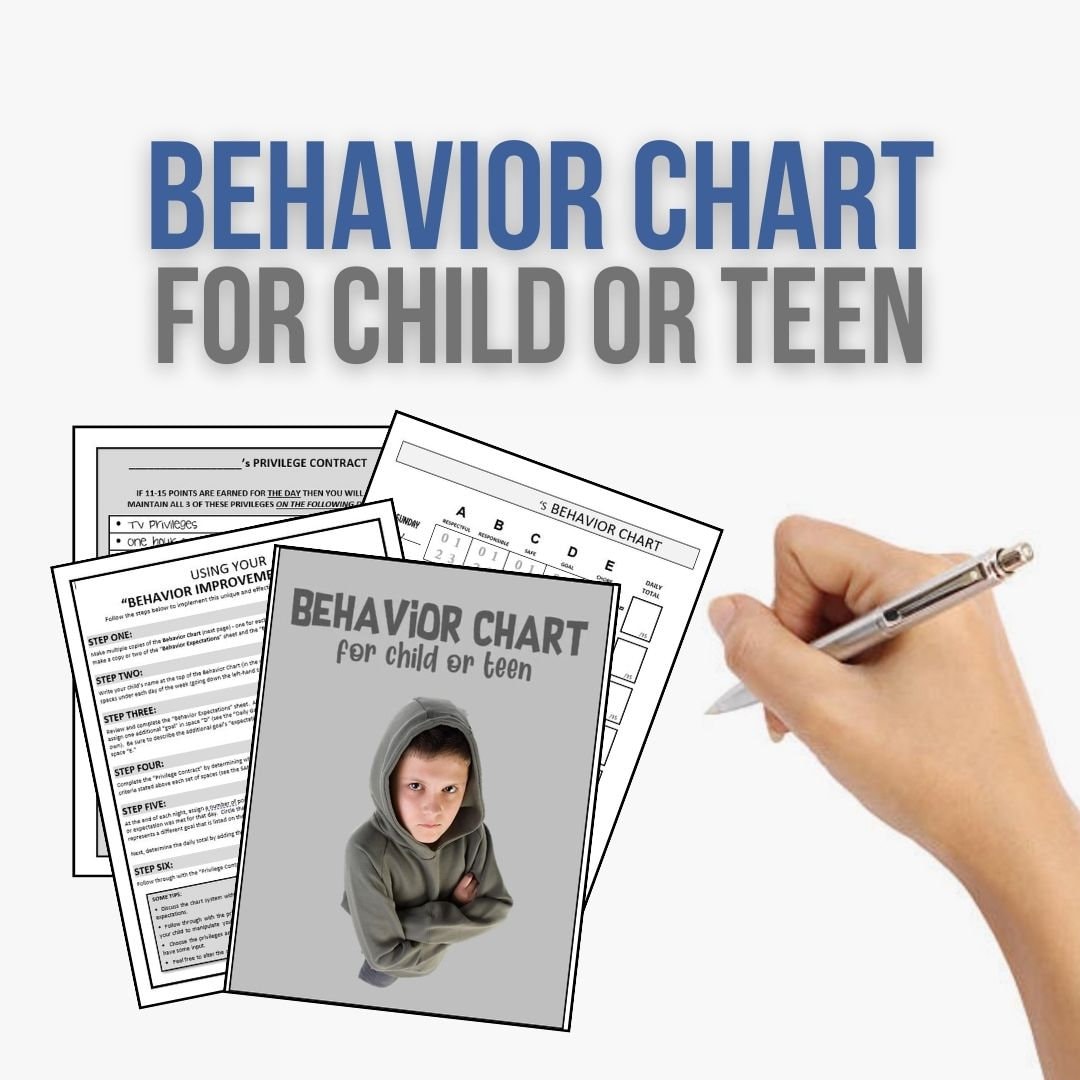 Behavior Chart for Child or Teen - Parenting Tool - Etsy
