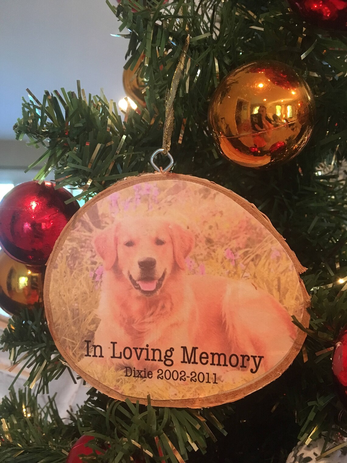 In Loving Memory- Wood Slice Ornament - Etsy