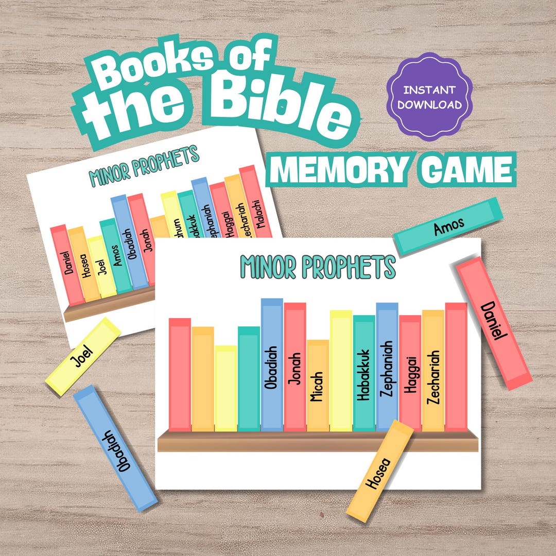 Bible Activity - Books of the Bible Memory Sorting Game, Printable ...
