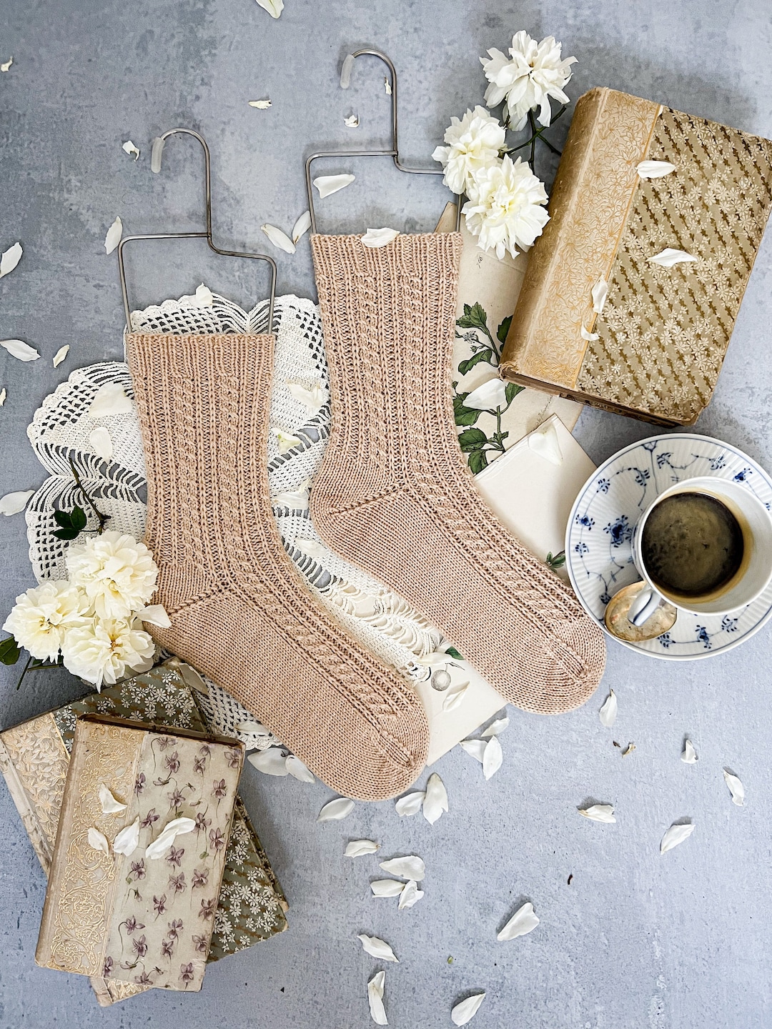 Knitting Pattern: Seaward Flow Socks / Textured Socks Knitting Pattern ...