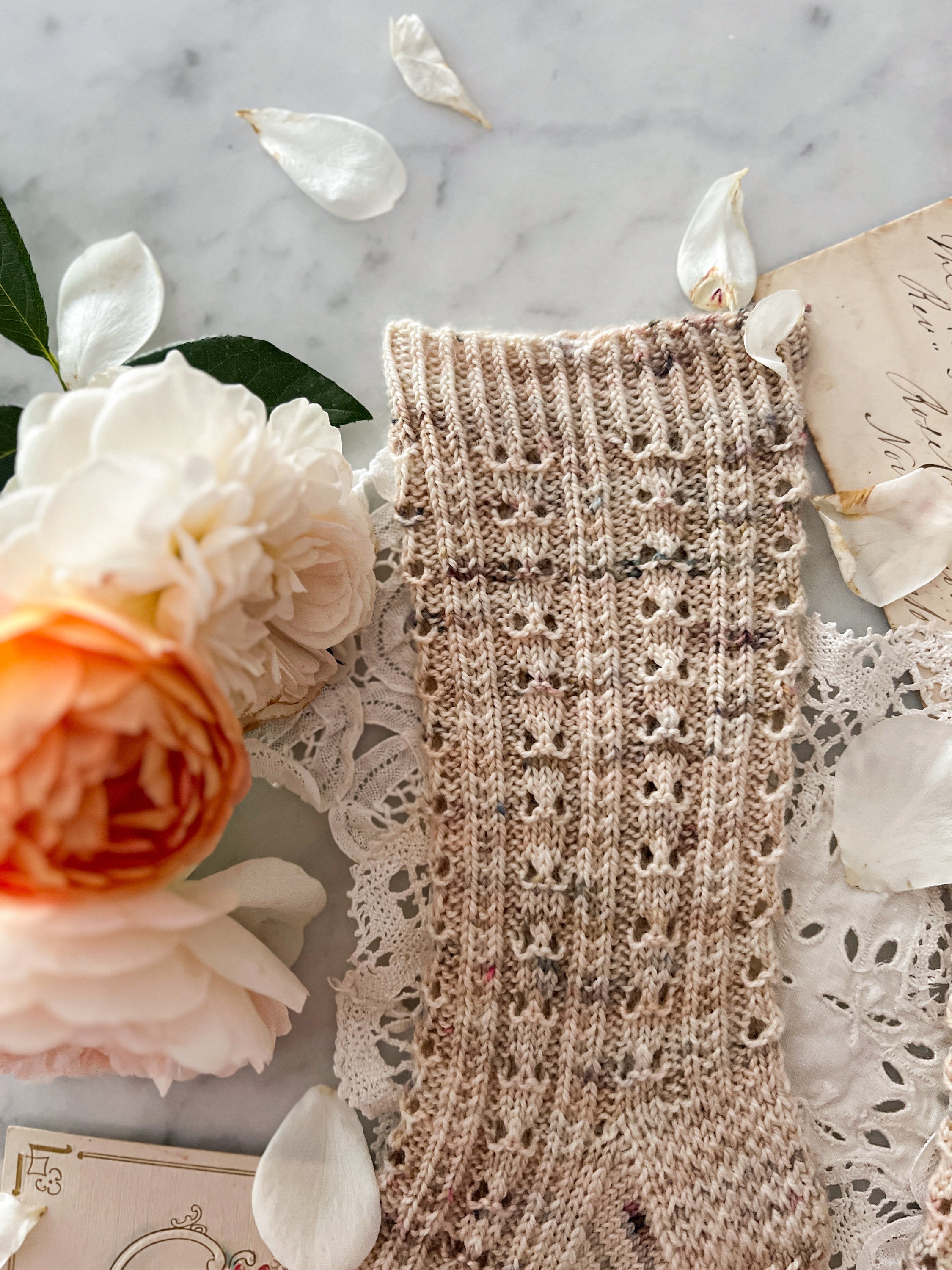 Knitting Pattern: Marriage of Convenience Socks / Lacy Knit Socks, Lace ...