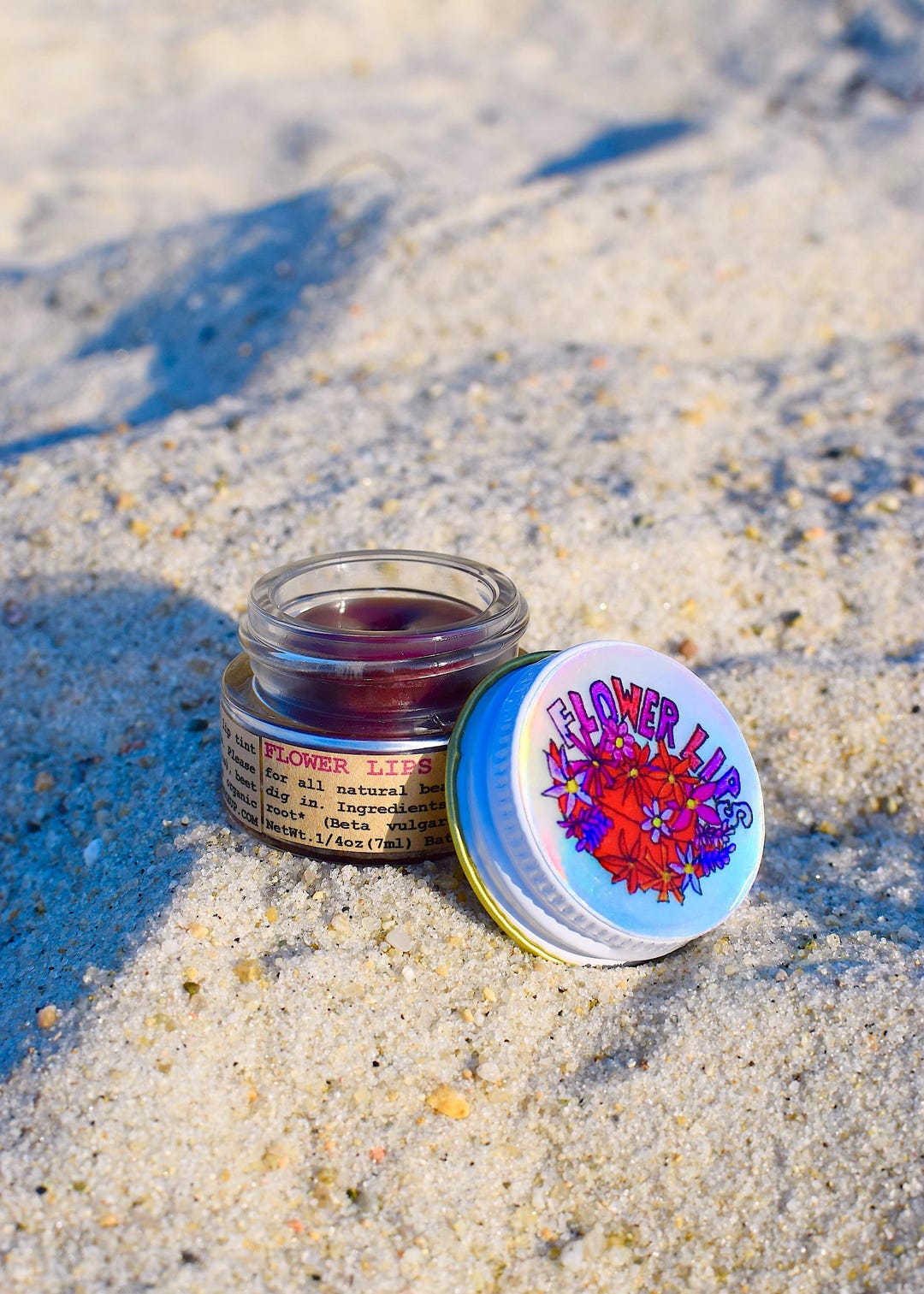 Flower Lips Tint . Hibiscus, Strawberry, Beet Plant Pigmented Lip Balm ...