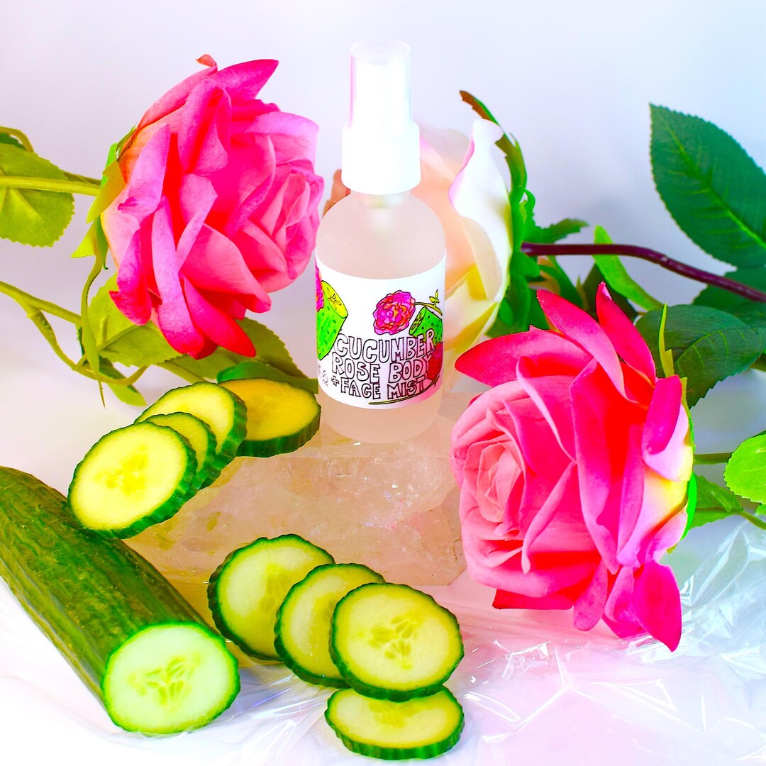 Cucumber Rose Body + Face Mist . All Natural Botanical Body Spray - Etsy