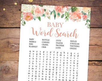 Peach Word Search | Etsy