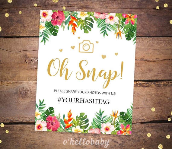 Party Supplies Party Décor Share Your Photos Sign 050 Hashtag Sign ...