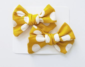 Mustard yellow bows | Etsy