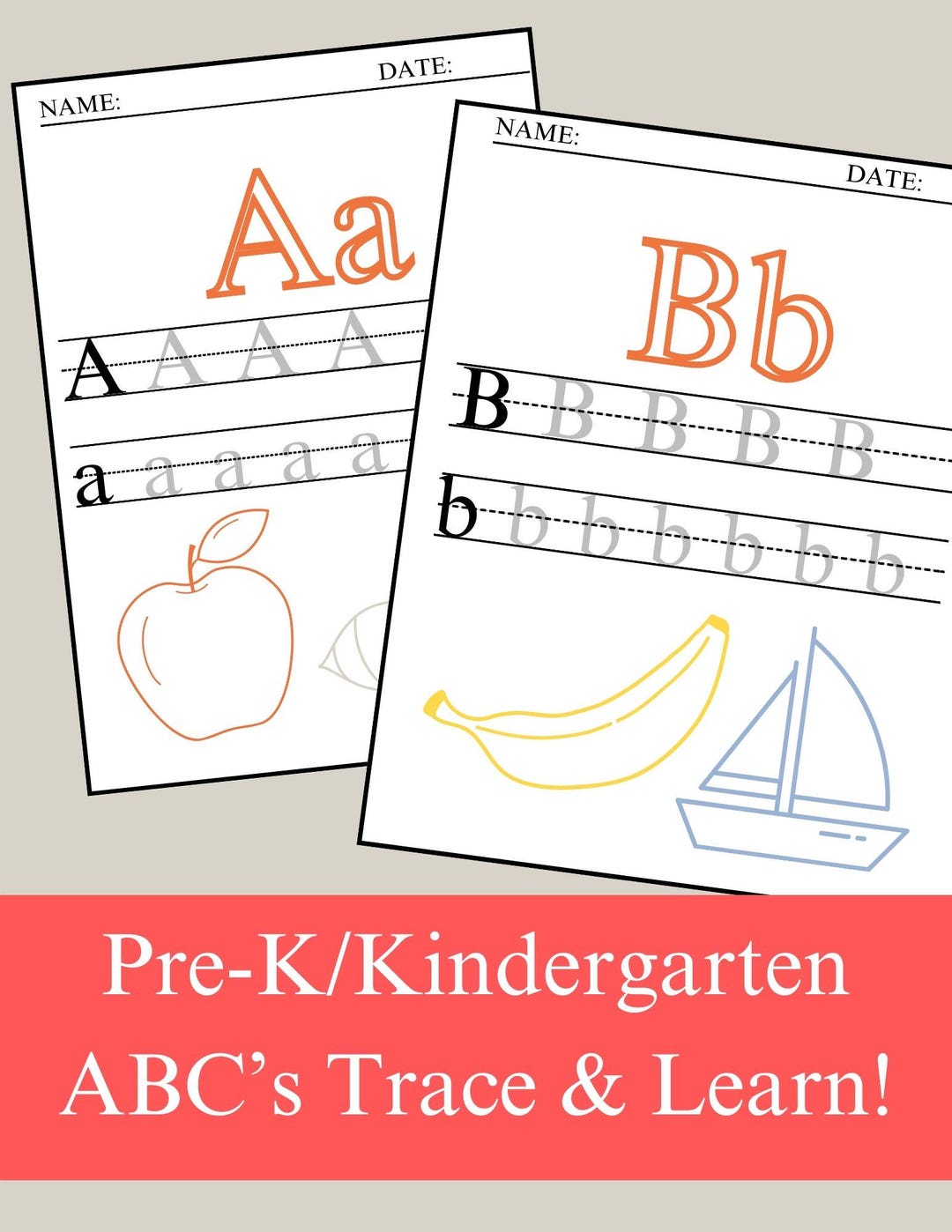 Alphabet Learning Worksheet Bundle Entire Alphabet Coloring, Tracing ...