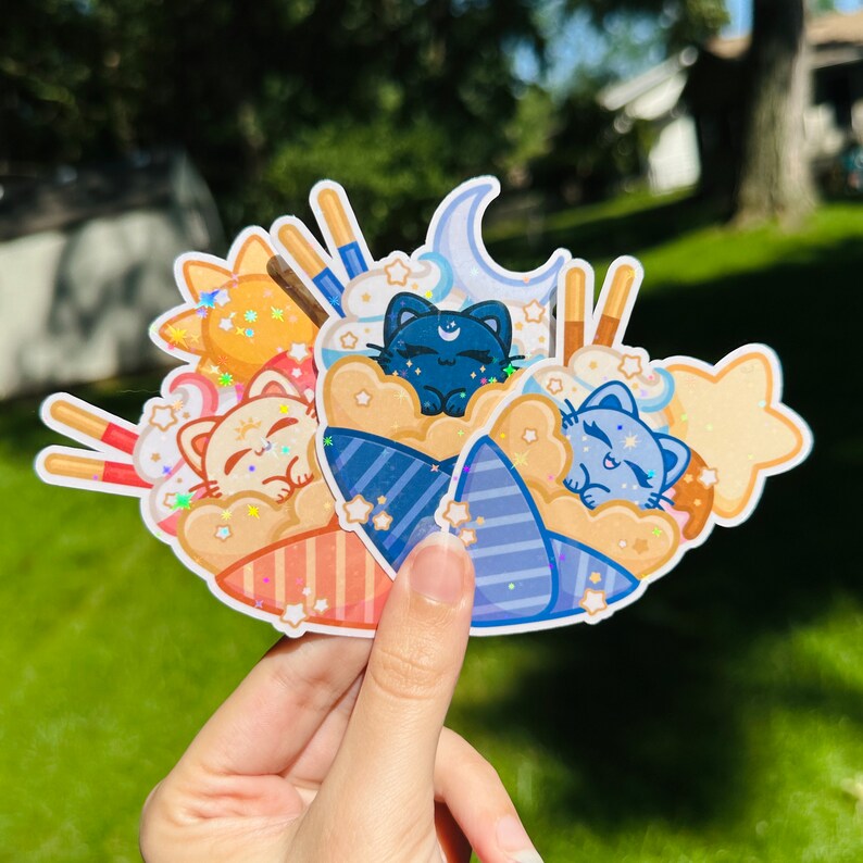 Kosmic Kitty Crepe Vinyl Stickers - Etsy