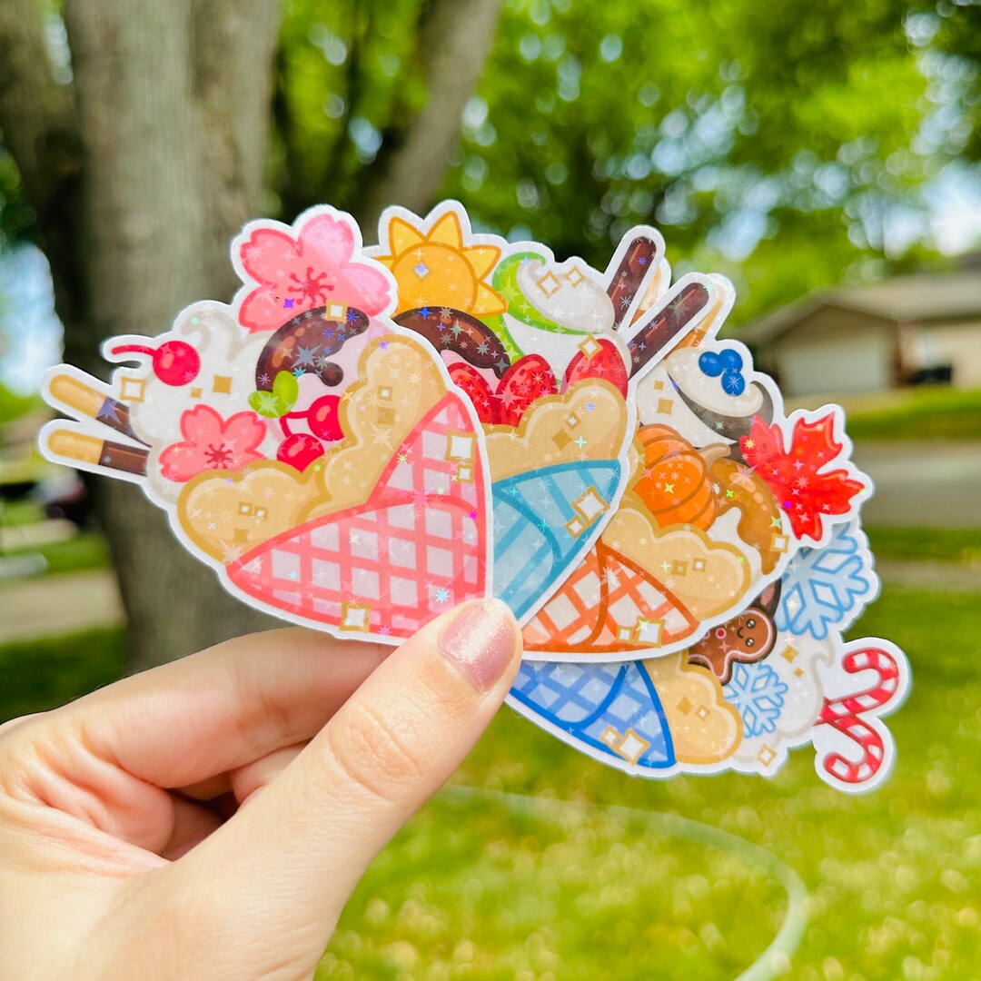 Seasonal Crepes Holographic Stickers - Etsy