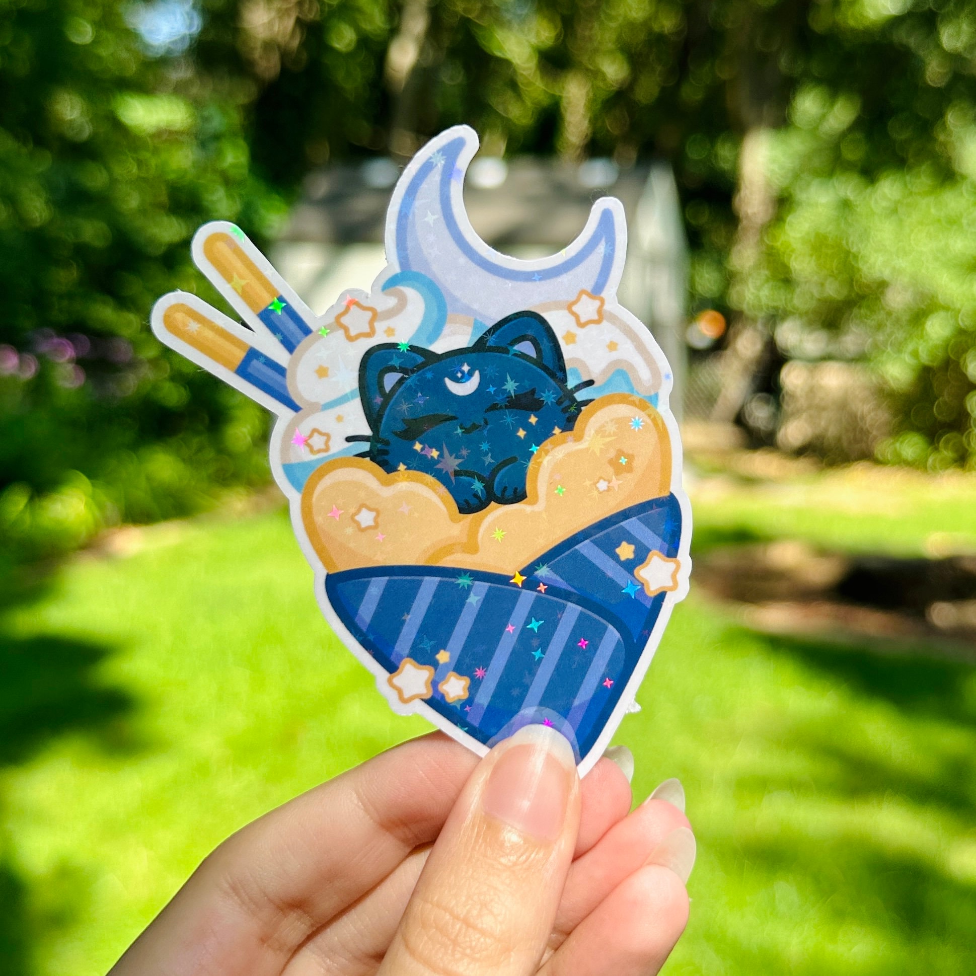 Kosmic Kitty Crepe Vinyl Stickers - Etsy