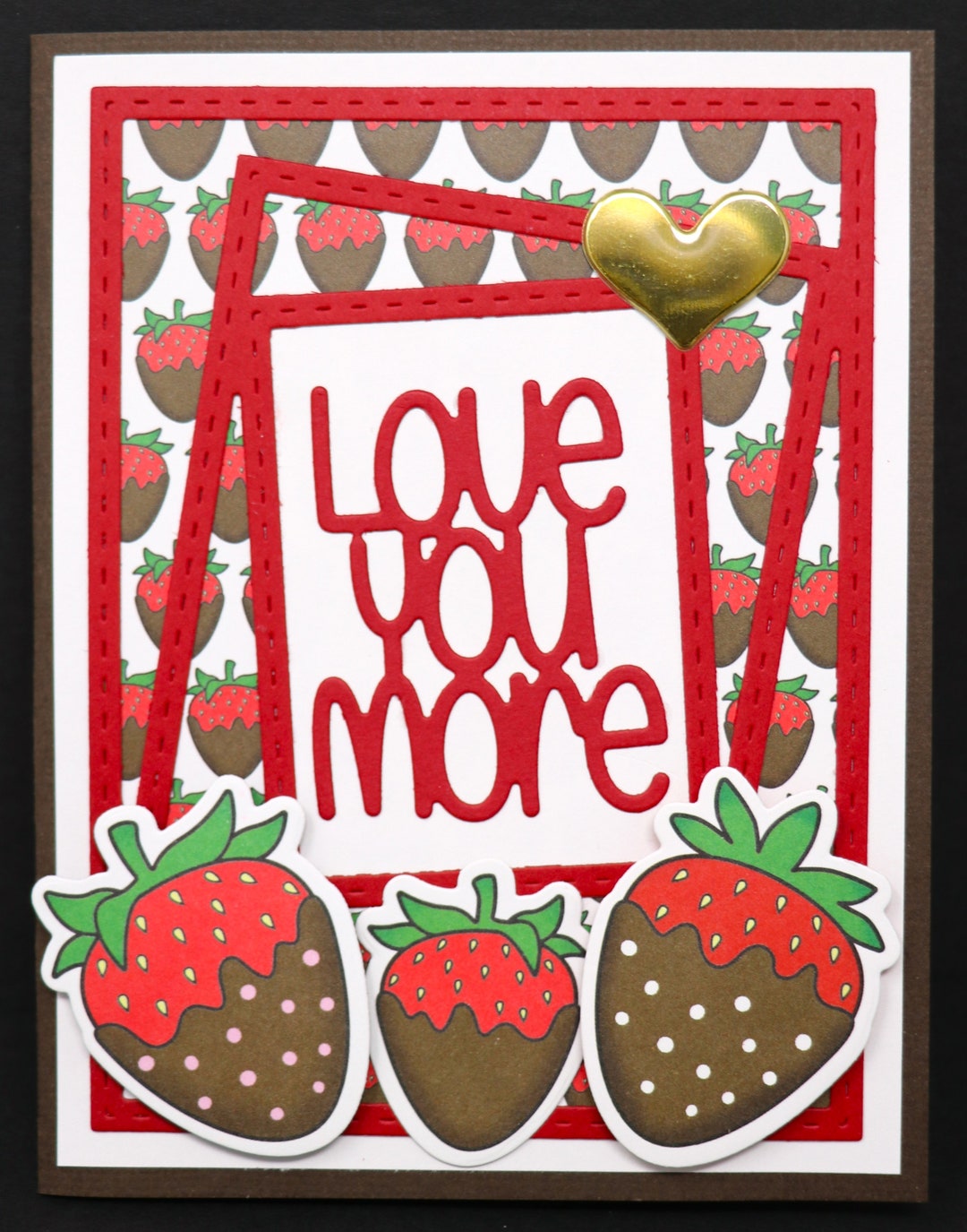 A2 All Occasion Card Handmade Love You More Chocolate Covered ...