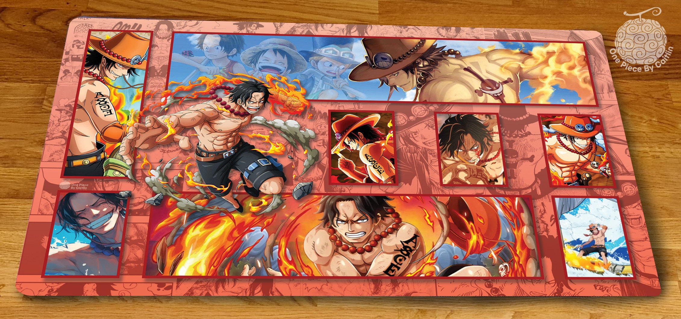 One Piece TCG Playmat: Portgas D. Ace digital File - Etsy