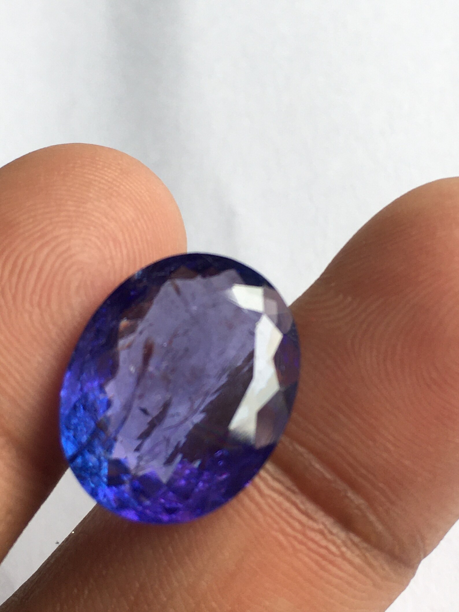 Hermosa tanzanita natural facetada piedra preciosa de forma | Etsy