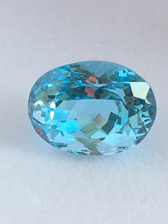 Topacio azul natural facetado topacio azul cielo tamaño de | Etsy