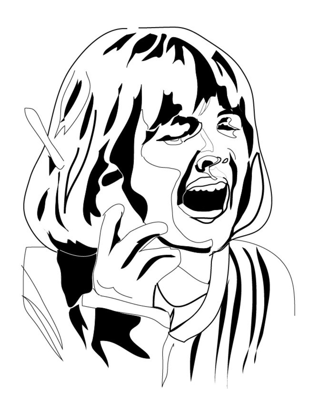 Drew Barrymore Scream Phone Scene - Black and White Art Print - Etsy