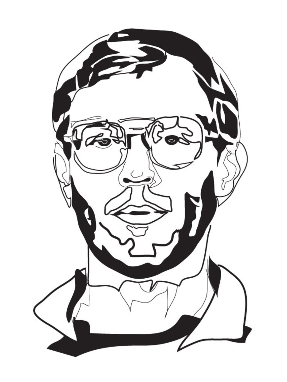 Jeffrey Dahmer Black and White Serial Killer Art Print - Etsy