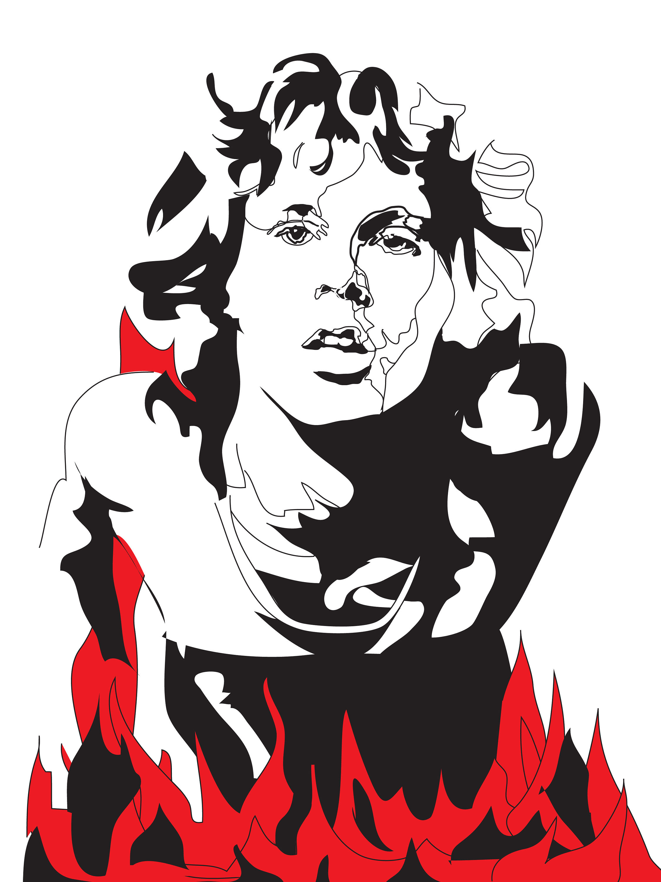 Jim Morrison Stencil Printable