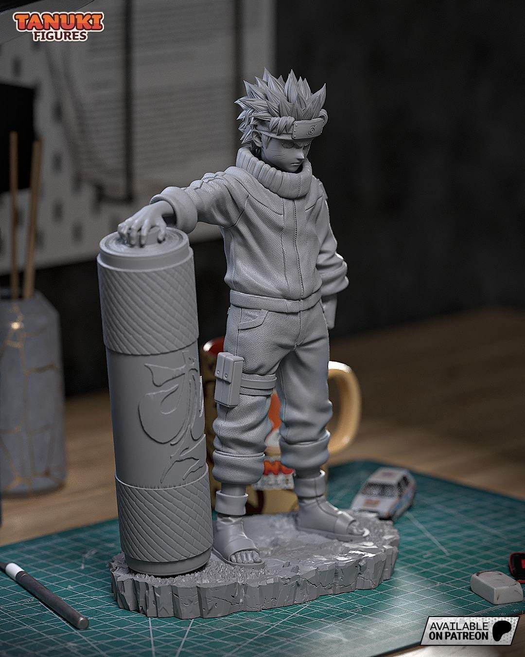 Lone Hero Resin 3D Print Tanuki Figures Display Figure Unpainted or ...