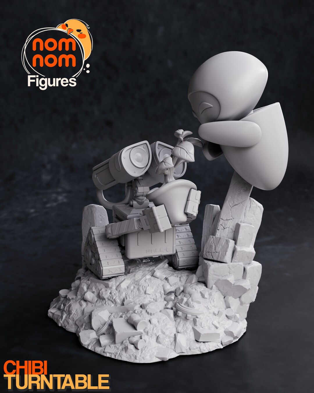 Chibi Robots Resin 3D Druck Anime Skulptur Model Kit UNBEMALT NomNom ...